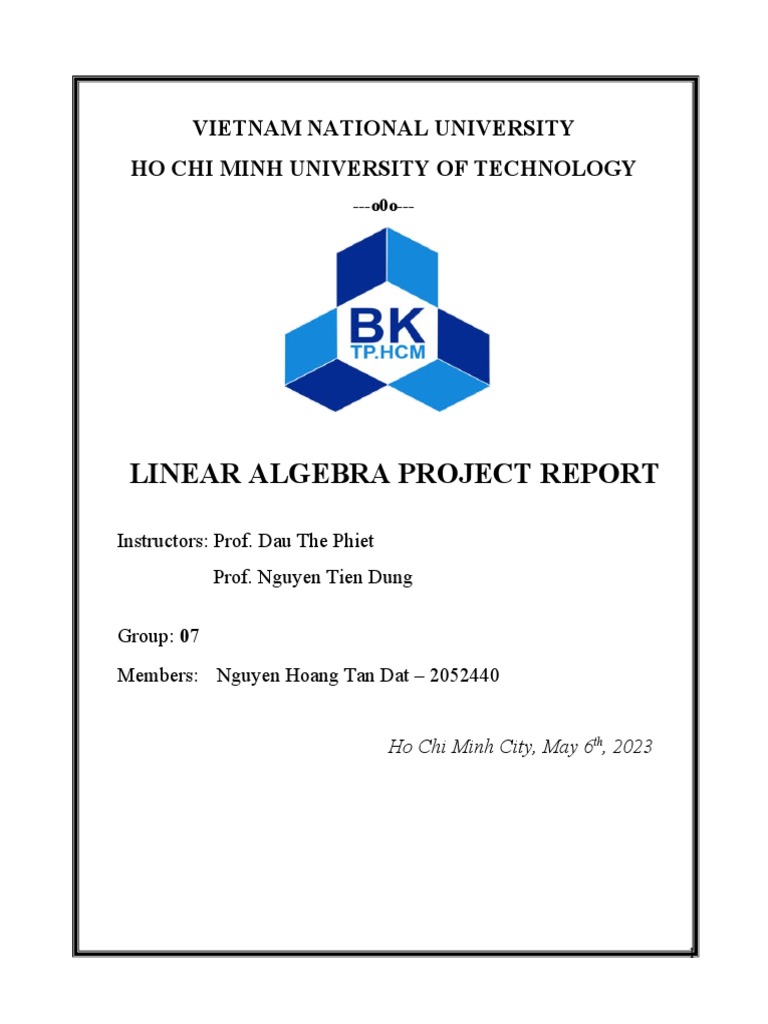 Linear Algebra Project | PDF | Matrix (Mathematics) | Functional Analysis