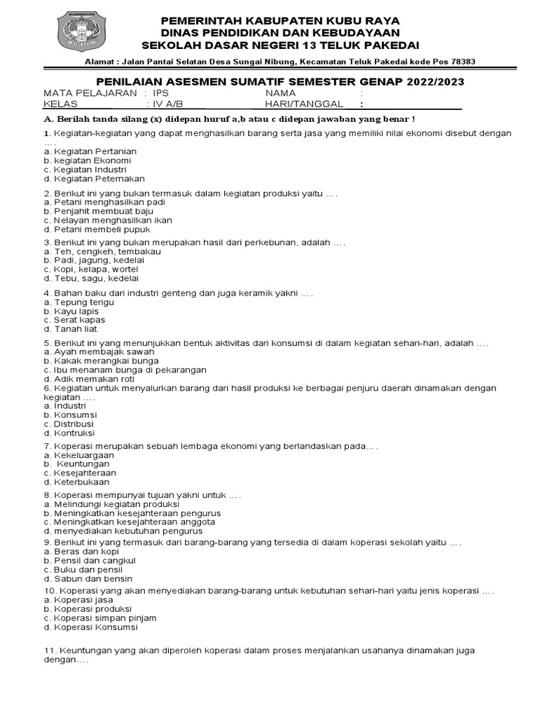 Ips Kls 4 Semester 2 | PDF