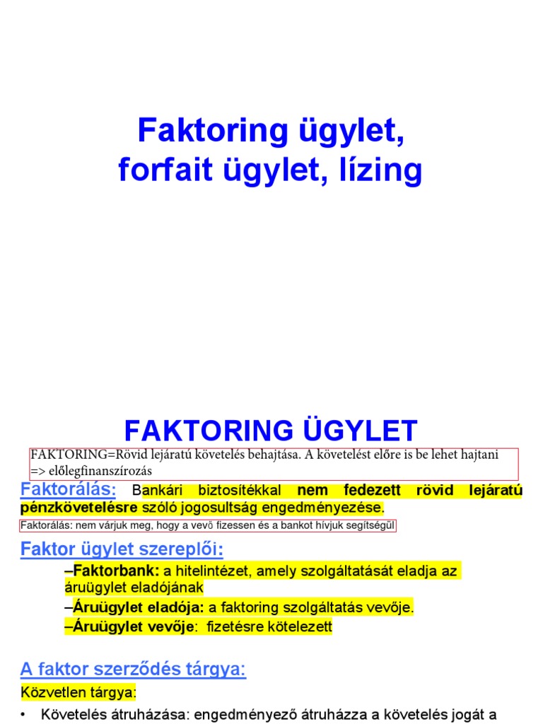 8.ea Faktoring Lízing | PDF