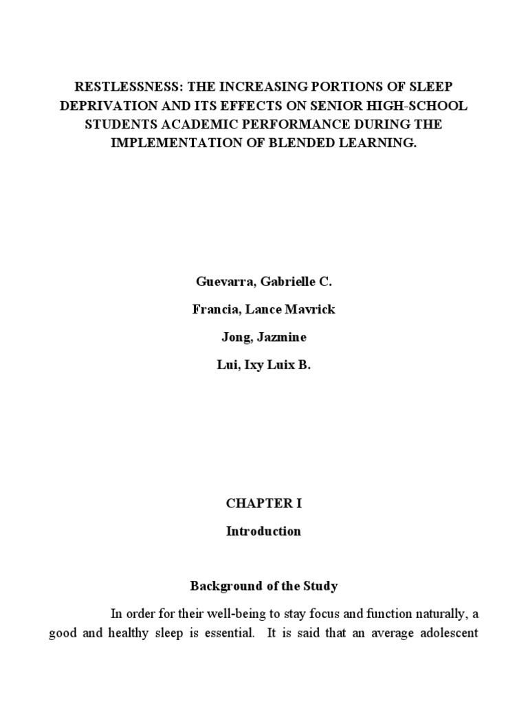 Research Introduction | PDF | Sleep Deprivation | Sleep