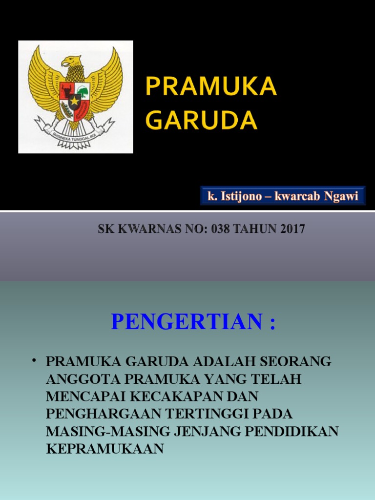Syarat dan Pengertian Pramuka Garuda | PDF