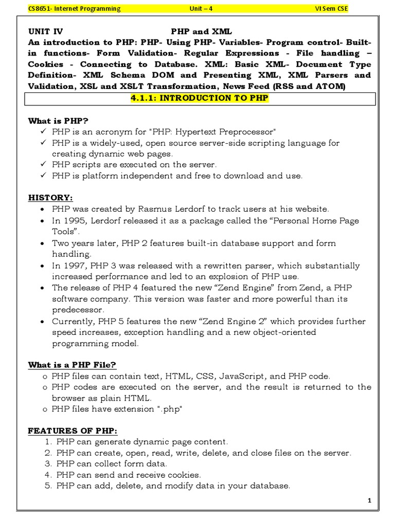 Cs8651 Ip Notes Unit 4 Pdf 