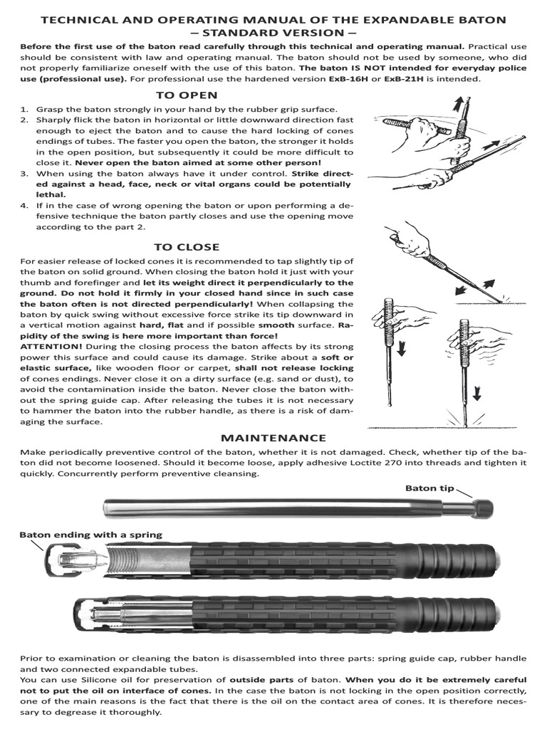 Baton Nonhardened EN | PDF | Manufactured Goods | Equipment