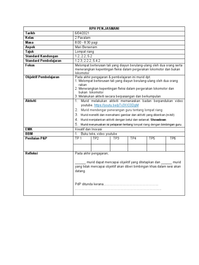 RPH PJ 6 7 April | PDF