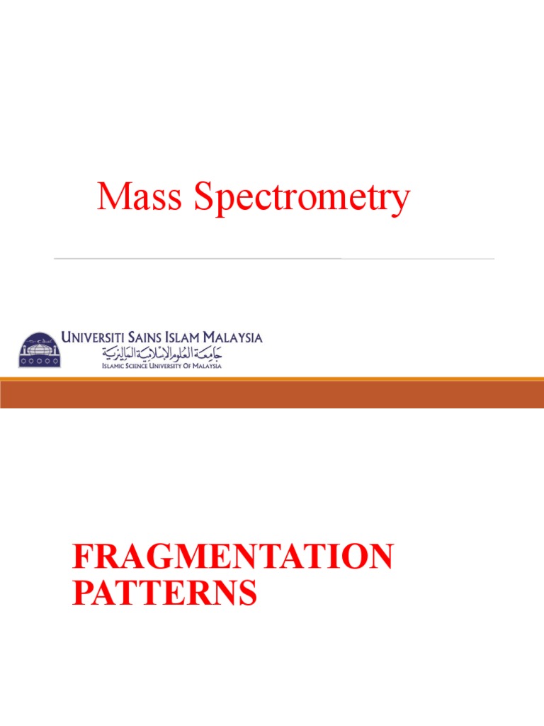 Fragmentations Patern | PDF | Chemical Compounds | Chemistry