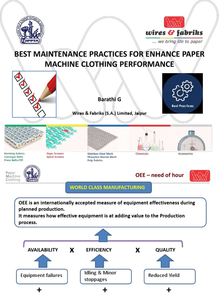 Best Maintenance Practices For Enhance Paper Machine Clothing ...
