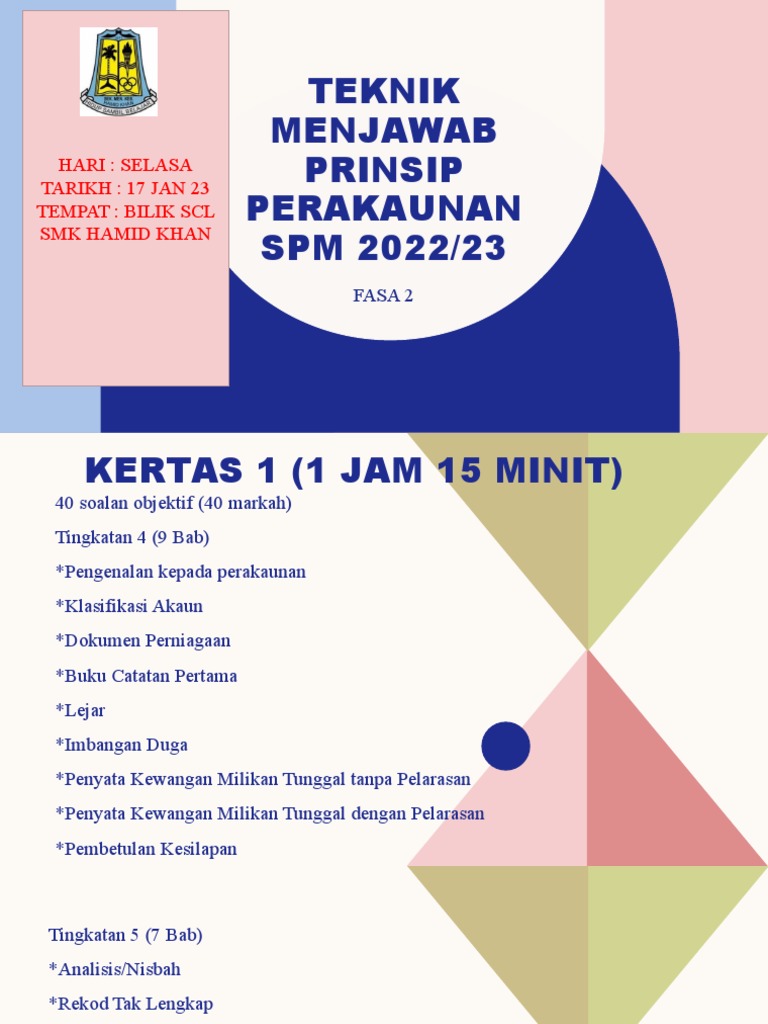 Teknik Menjawab Prinsip Perakaunan Spm 2022 | PDF