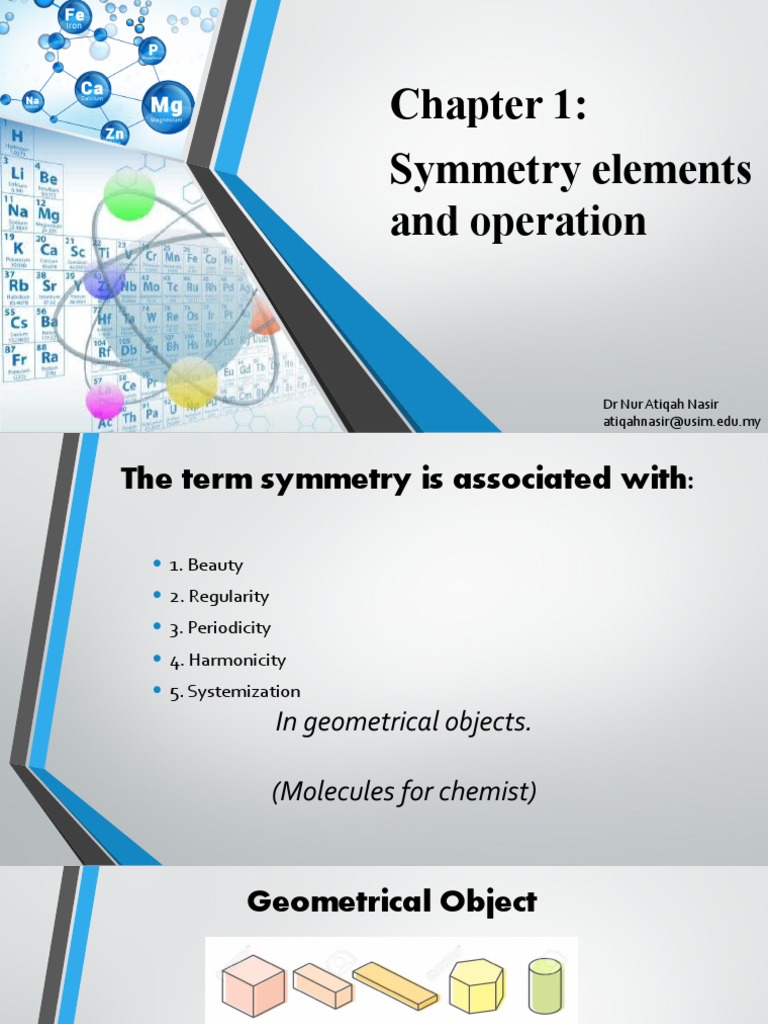Chapter 1 - Symmetry Elements and Operation | PDF | Rotation ...