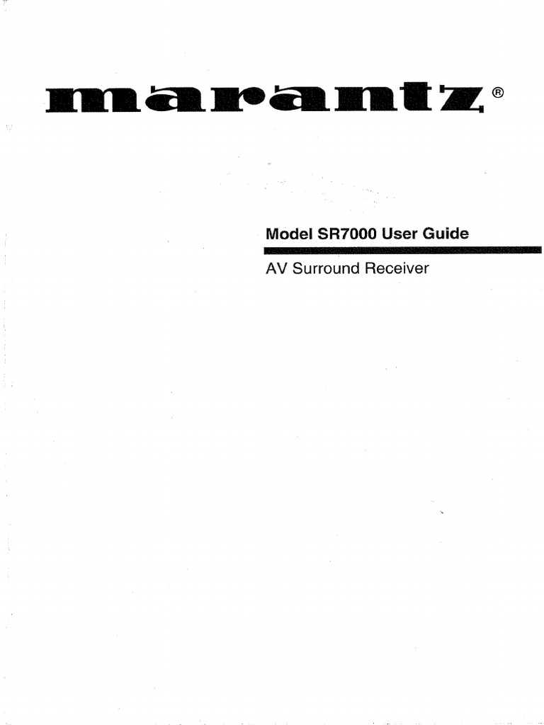 Marantz-SR-7000-Owners-Manual | PDF