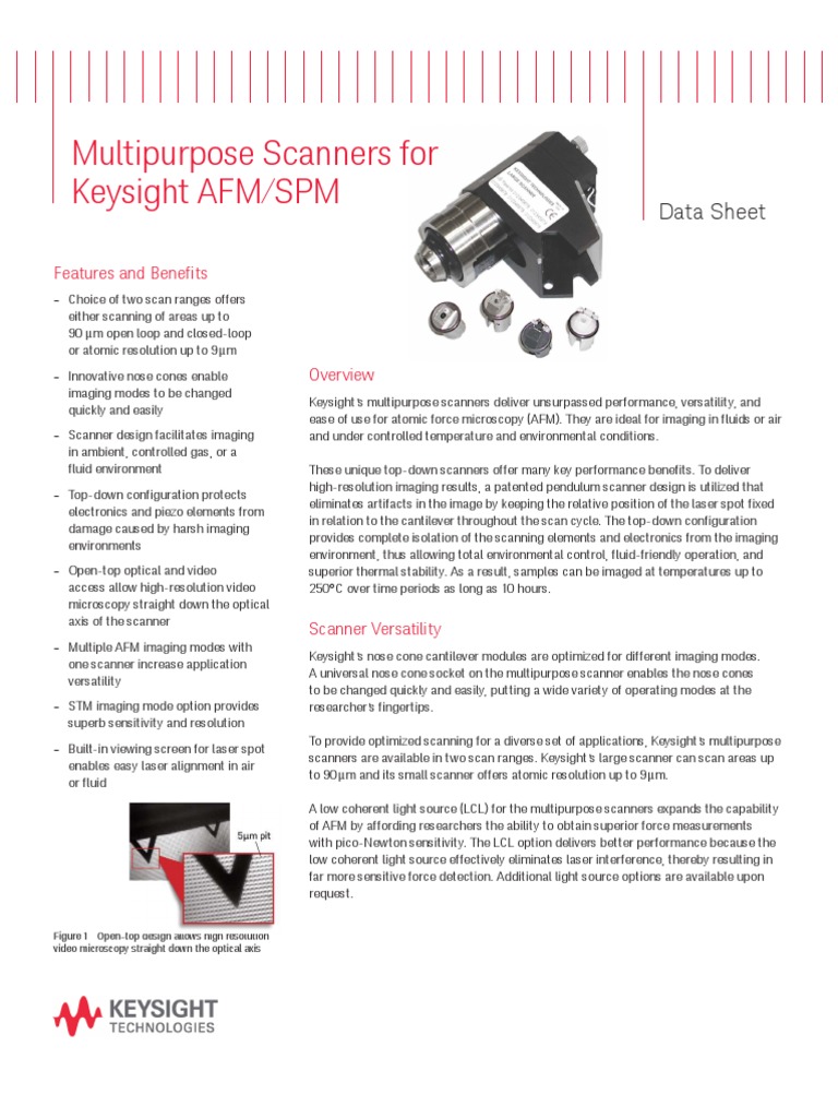 Multipurpose Scanners For Keysight AFM-SPM | PDF | Atomic Force ...