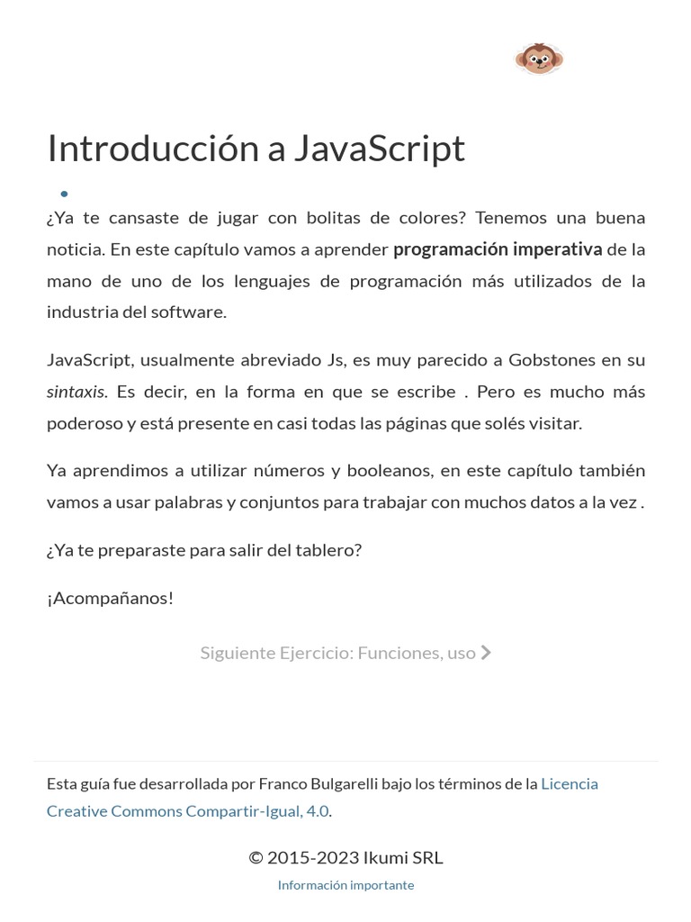 Introducción a Programación en JavaScript | PDF