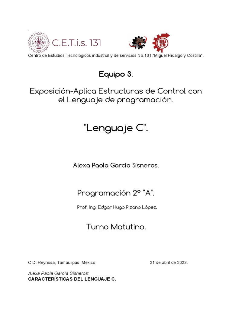 Lenguaje C | PDF | Puntero (Programación de computadora) | Lenguaje de programación