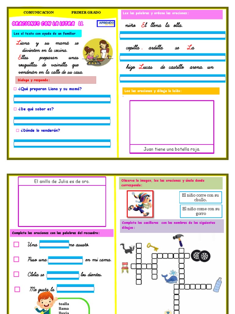 COM. Oraciones Con LL | PDF