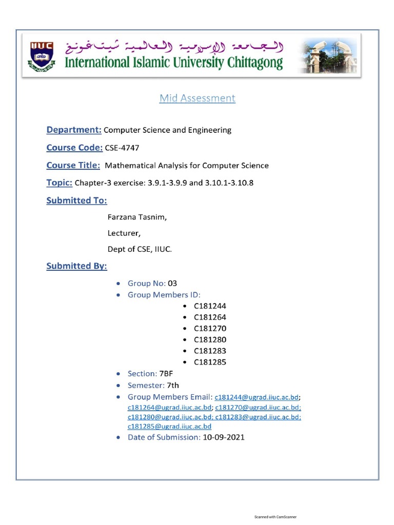 Mathmatical Analysis Assignment 4 | PDF