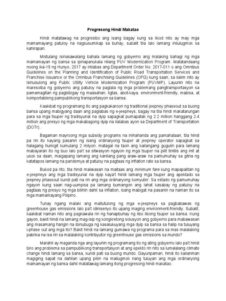 Jeepney Phaseout | PDF