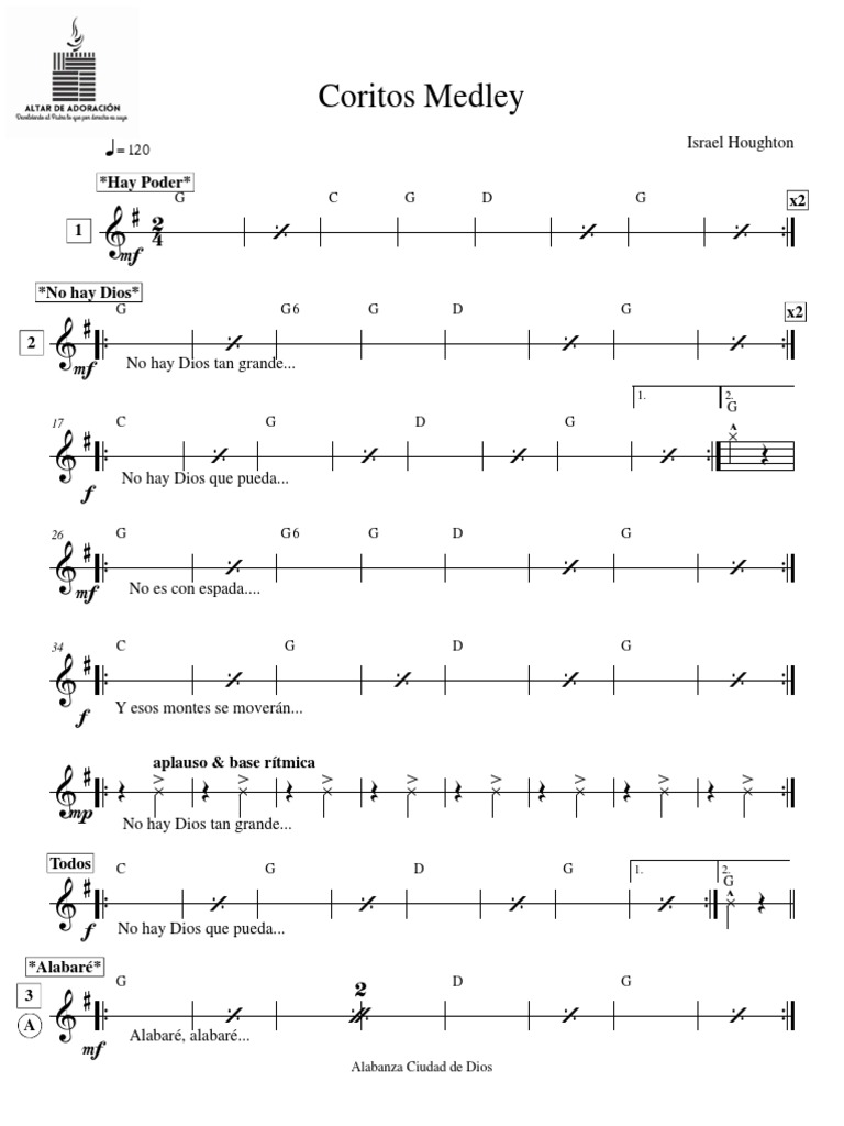 Coritos Medley in G | PDF