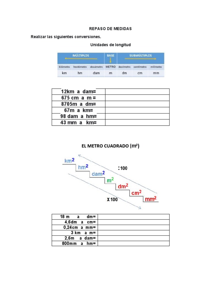 Conversiones de Medidas | PDF | Ciencia y matemáticas | Tecnología