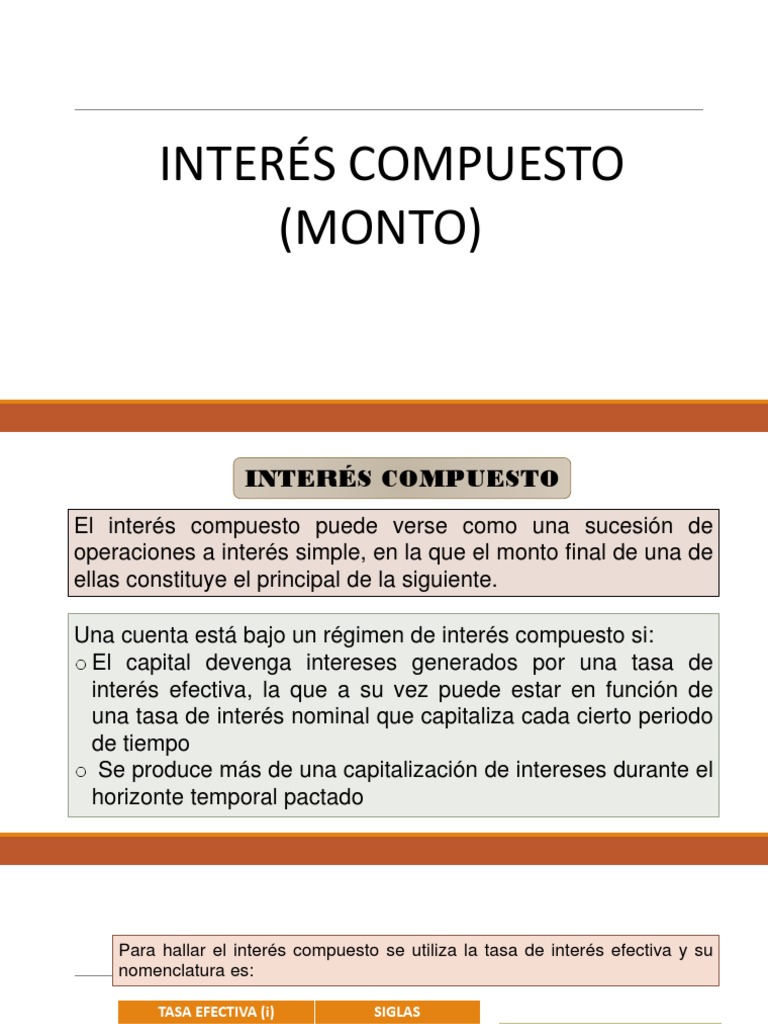 Interes Compuesto | PDF | Pagos | Interés