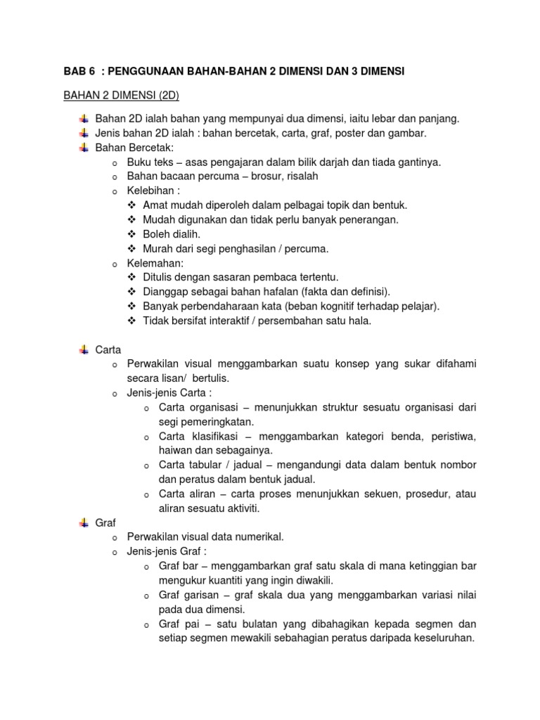 bab_6 PENGGUNAAN BAHAN-BAHAN 2 DIMENSI DAN 3 DIMENSI | PDF