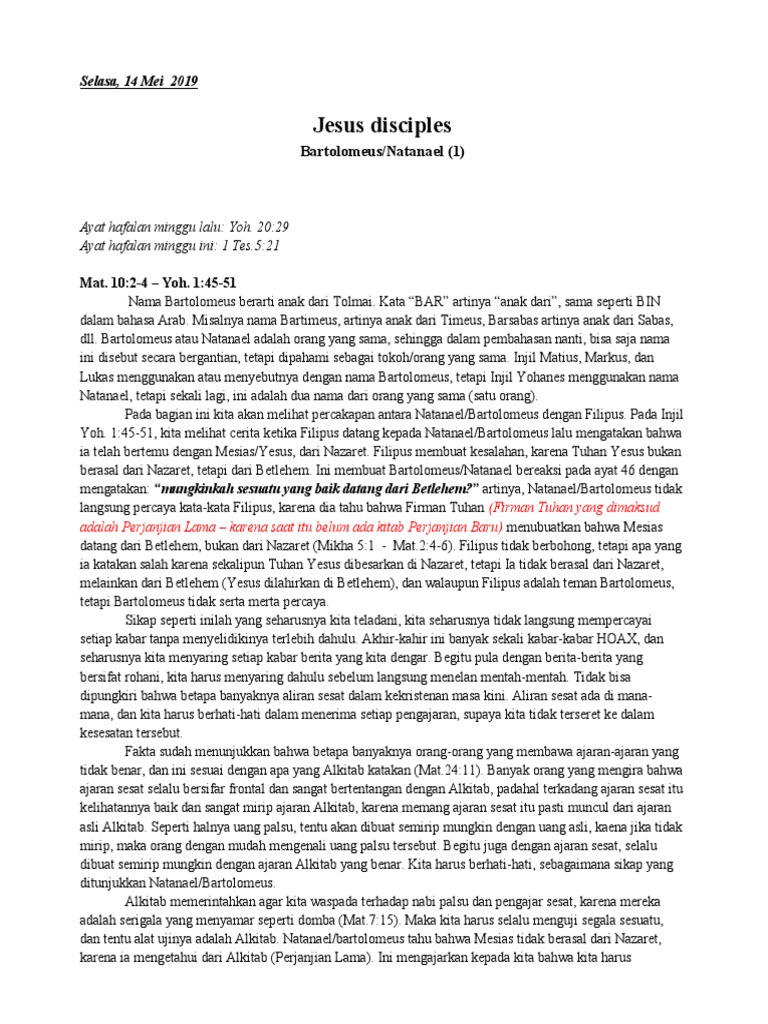 Bartolomeus 1 | PDF