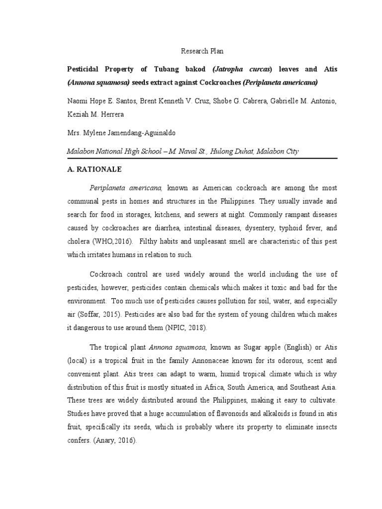 Pesticide Rplan Final | PDF | Pesticide | Experiment