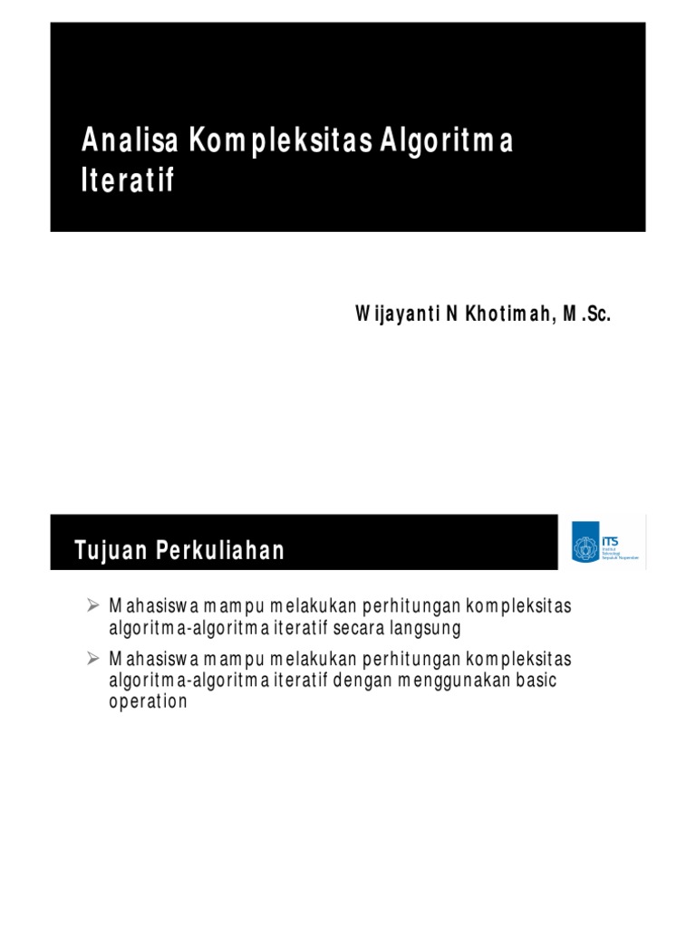 M5 Analisa Kompleksitas Algoritma Iteratif | PDF