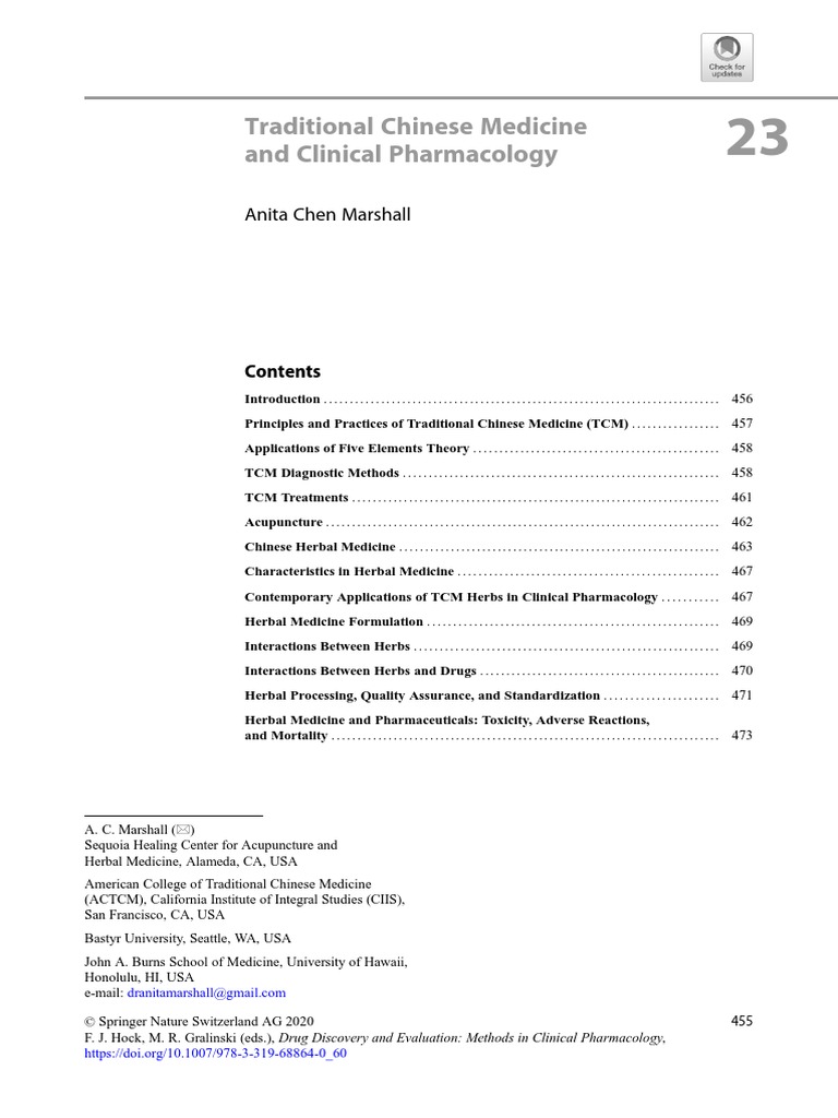 Traditional Chinese Medicine & Pharmacology | PDF | Traditional Chinese Medicine | Acupuncture