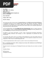 Willingness Letter Format for Programs | PDF