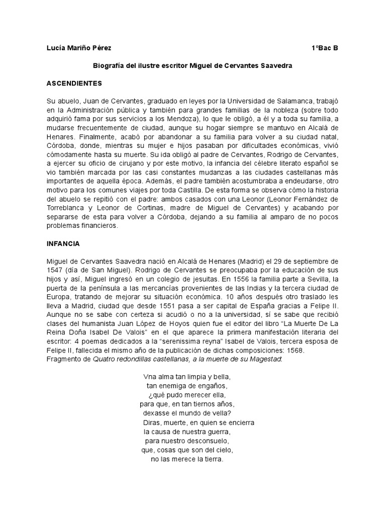 Miguel de Cervantes Saavedra | PDF | Miguel De Cervantes