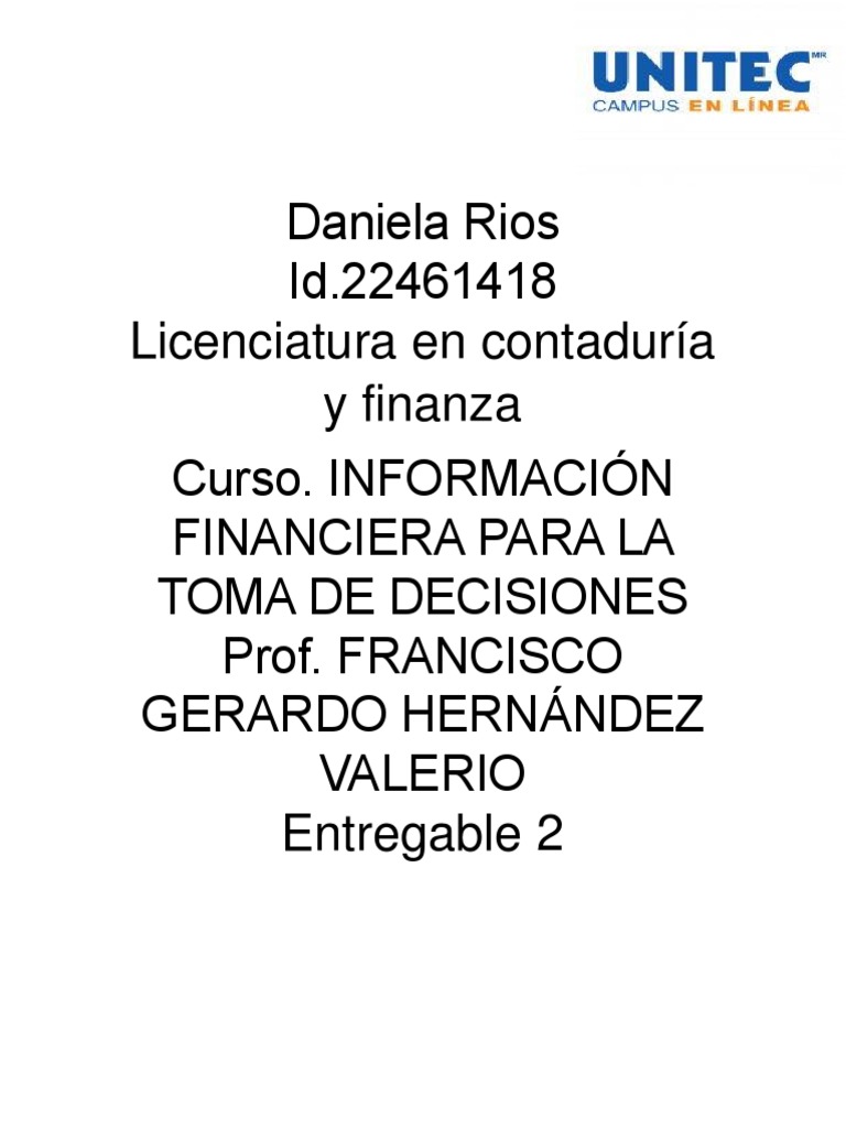 Entregable2. Informacion Financiera | PDF | Compartir (Finanzas) | Inversiones