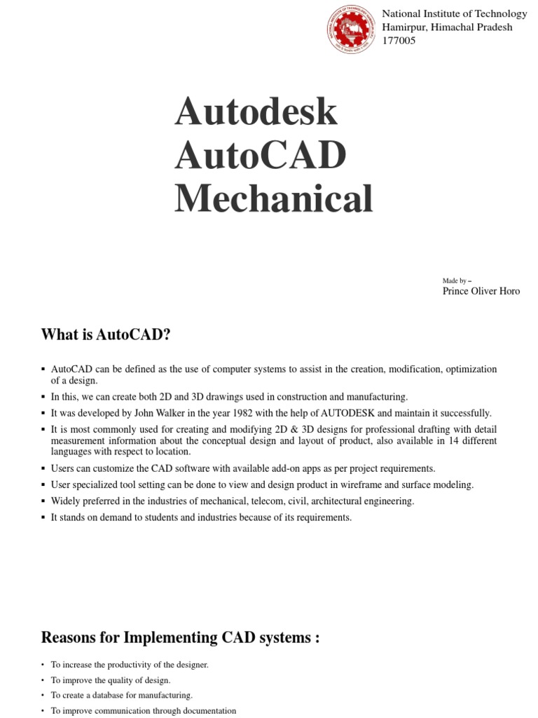 AutoCAD Tutorial | PDF