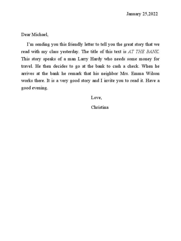 Dear Michael | PDF
