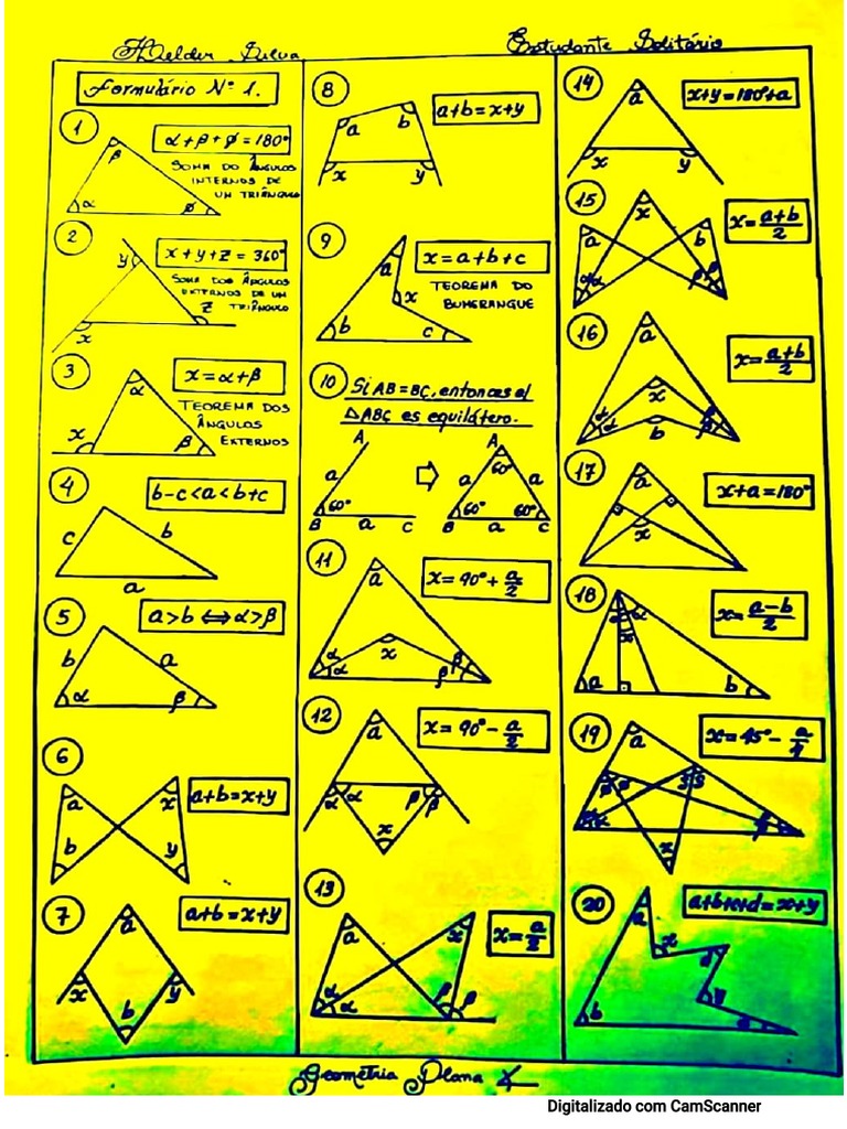 Formulario Geometria-2 | PDF
