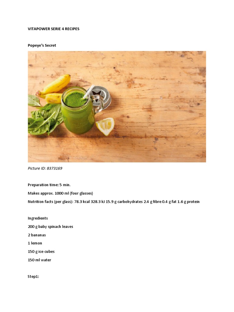 Vitapowerserie4 Recipes Vitabar | PDF | Smoothie | Juice