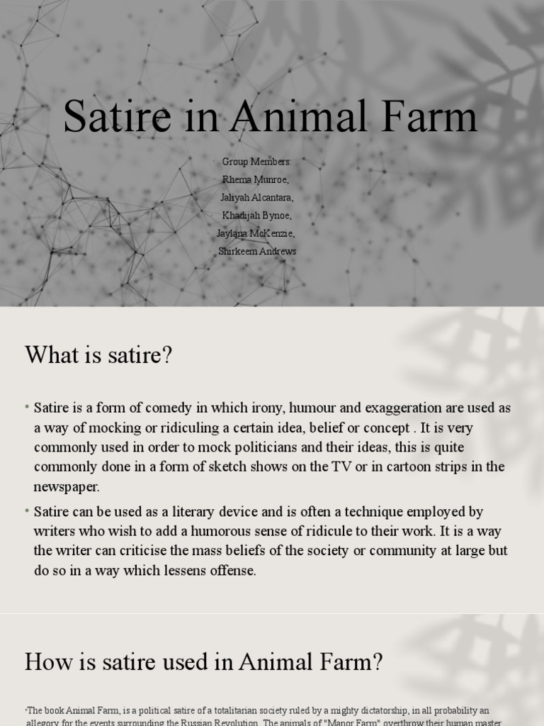 Satire in Animal Farm | PDF
