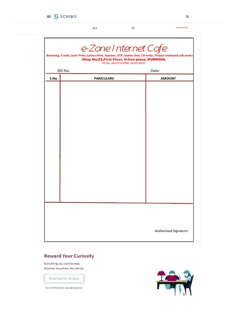 Internet Bill - PDF | PDF