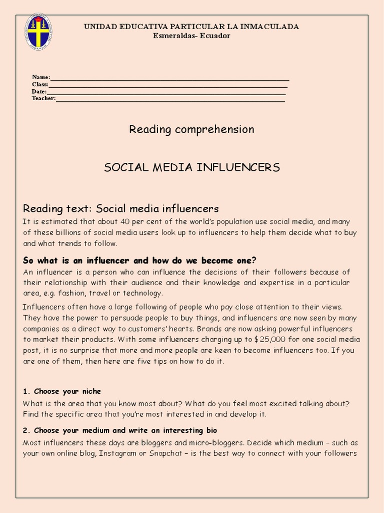 Reading Comprehension 2 Bach | PDF