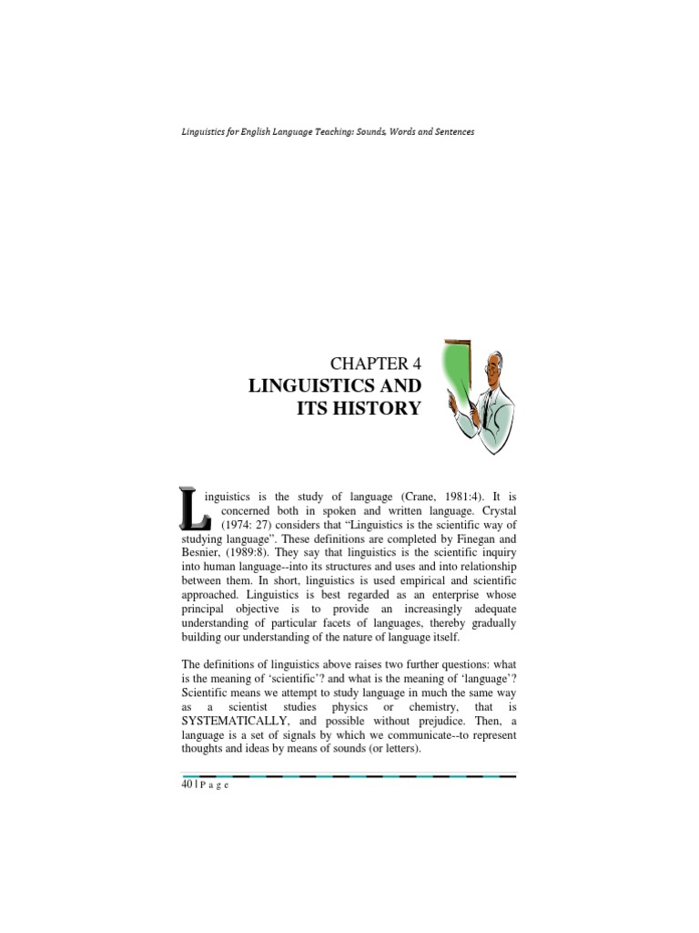Linguistics History Pdf Linguistics Part Of Speech