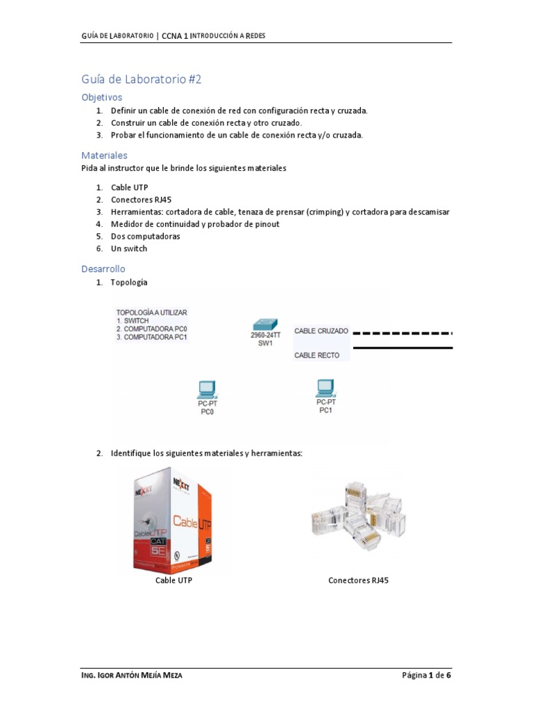 Guia Laboratorio 2 | PDF | Protocolos de red | Equipo de telecomunicaciones