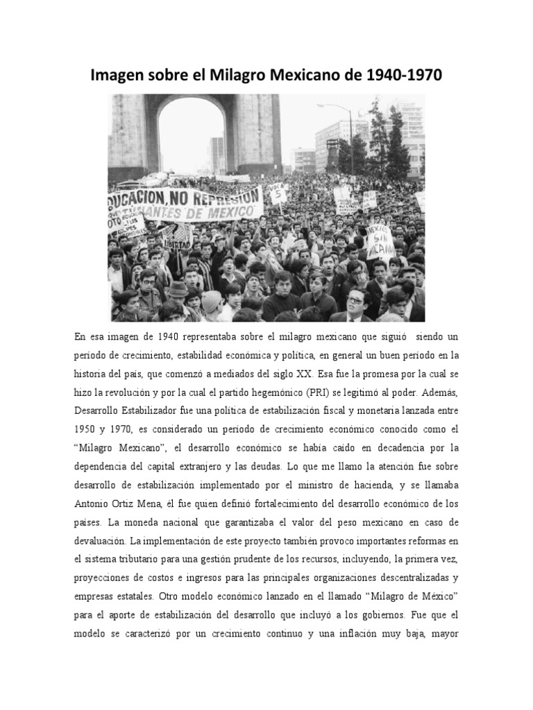 Imagen Sobre El Milagro Mexicano de 1940 | PDF | México | Economias