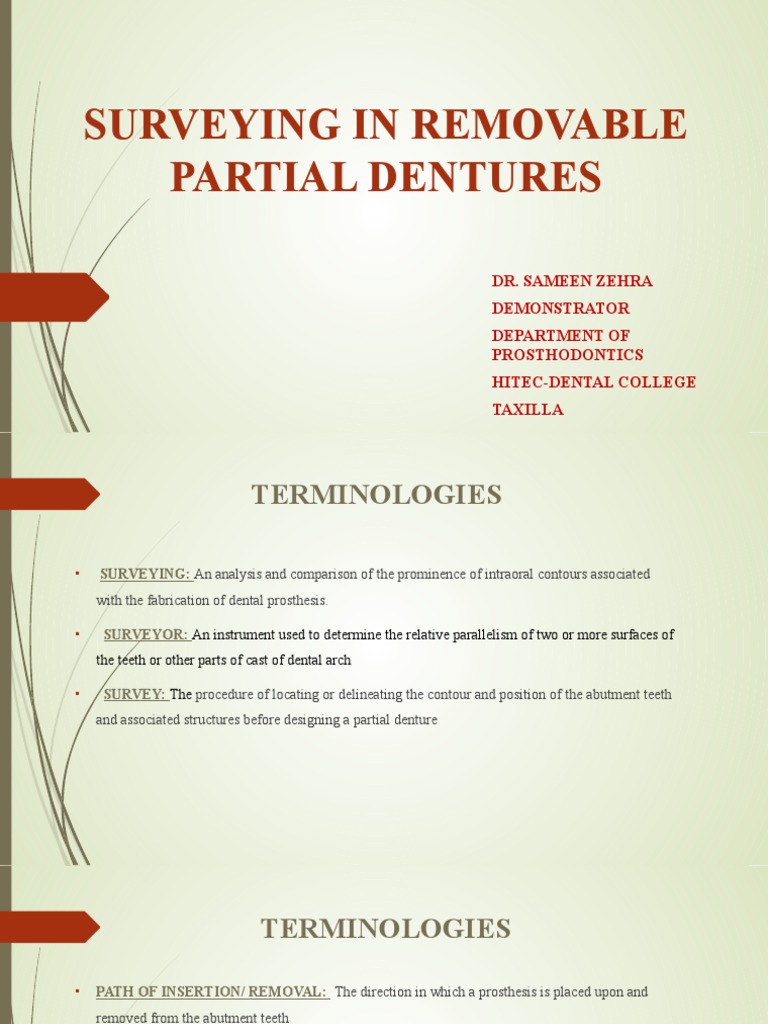 Surveying | PDF | Dentures | Dentistry Branches