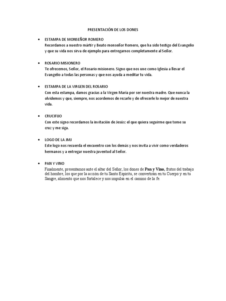 Presentación de Los Dones | PDF