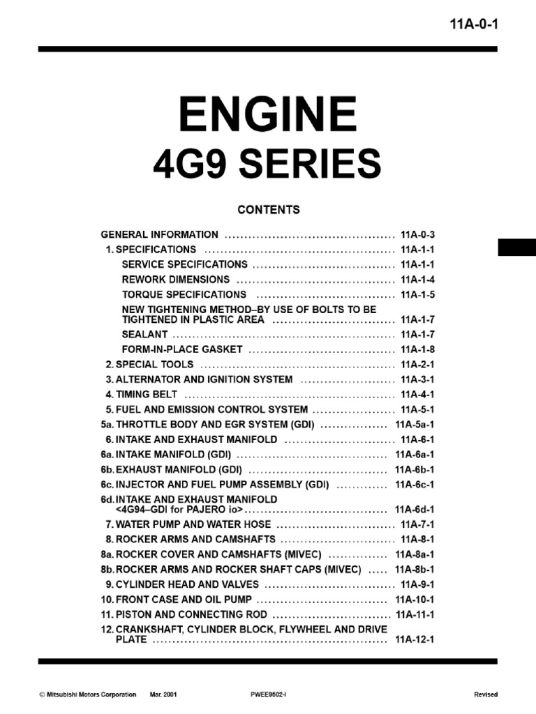 4g93 Manual Engine | PDF