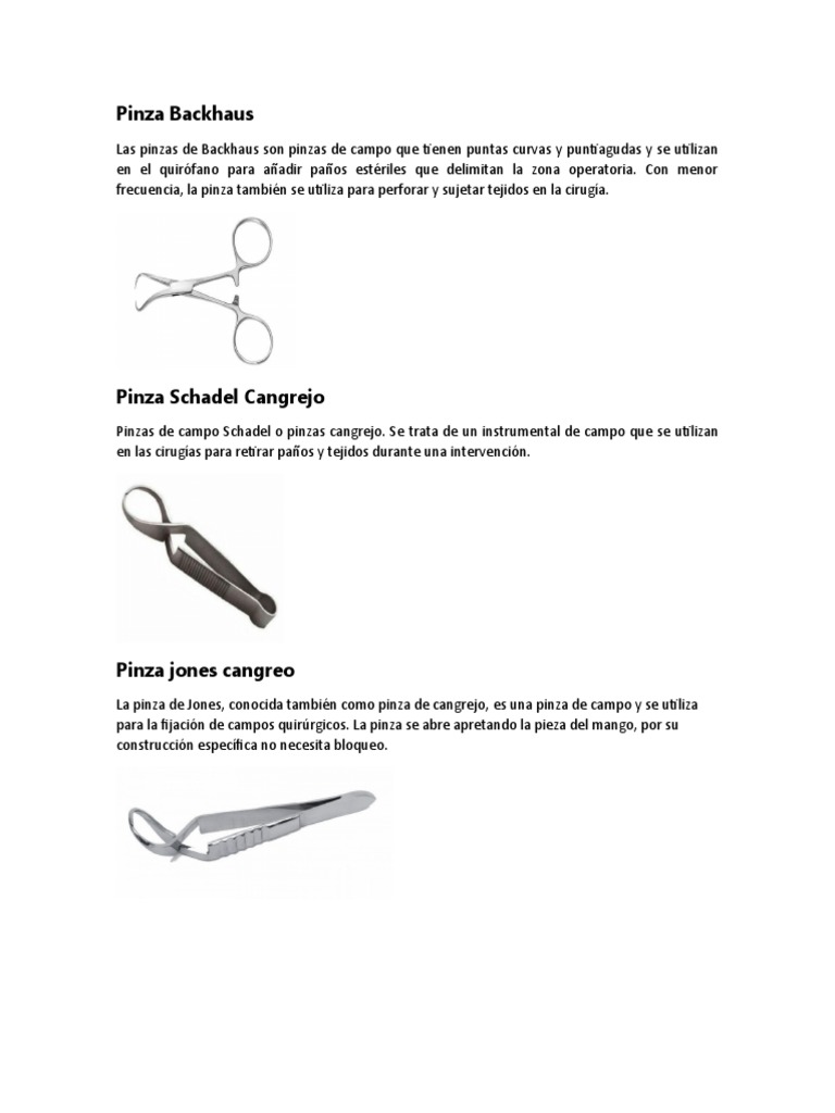 50 Tipos de Pinzas | PDF