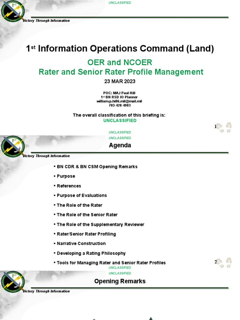 Rater and Senior Rater Profile Management LPD | PDF | Non Commissioned ...