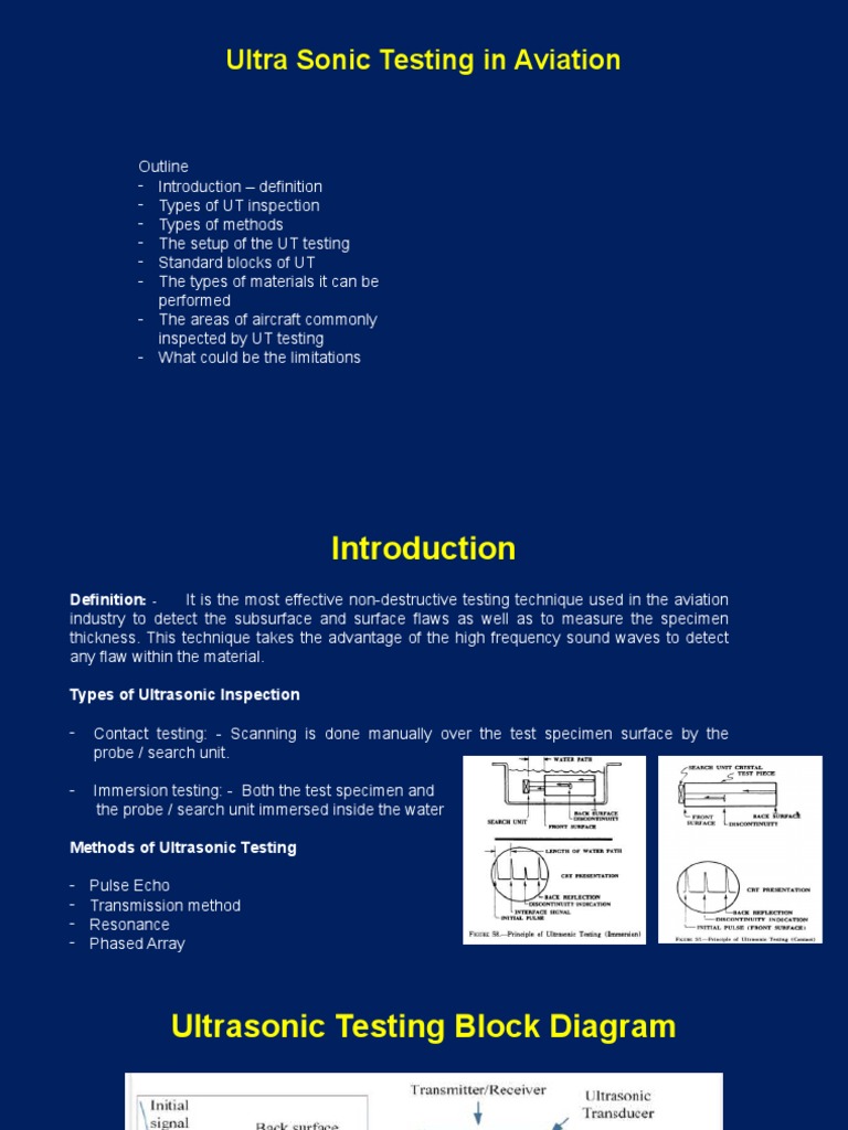 Ultra Sonic Testing in Aviation | PDF | Ultrasound | Mechanical Engineering