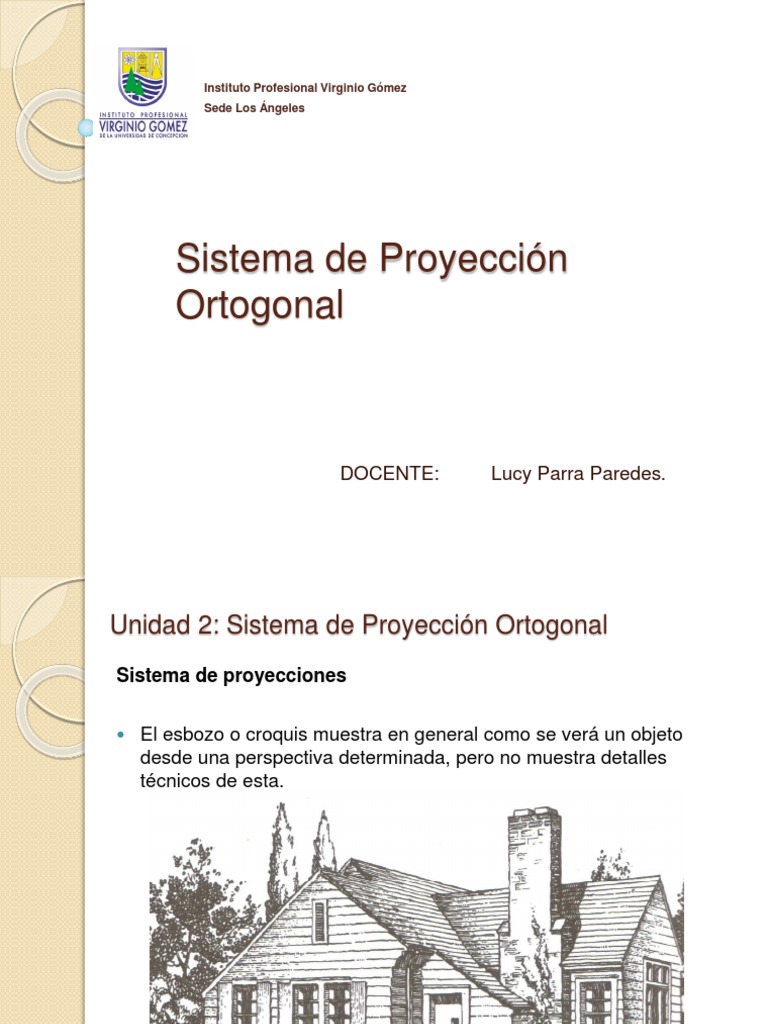 Proyección Ortogonal en Dibujo Técnico | PDF | Perspectiva (Gráfica ...