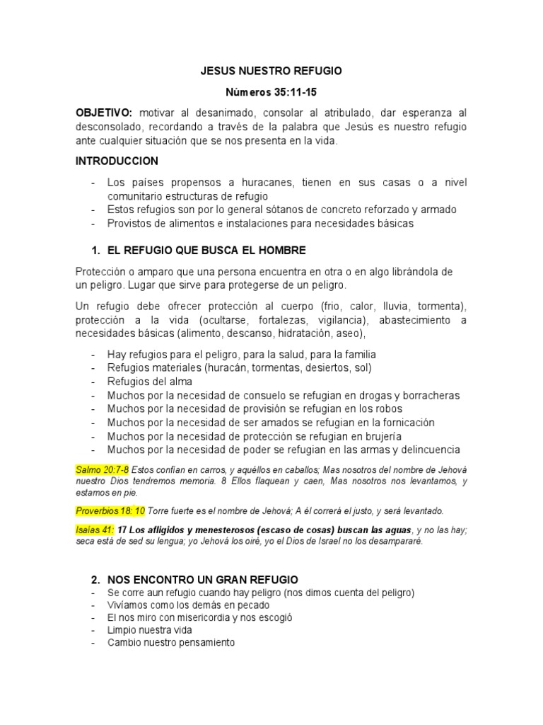Jesus Nuestro Refugio | PDF | Pecado | Cristo (título)