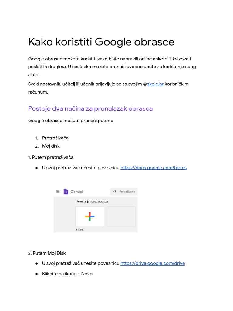 Google-Forms Vodic HR | PDF