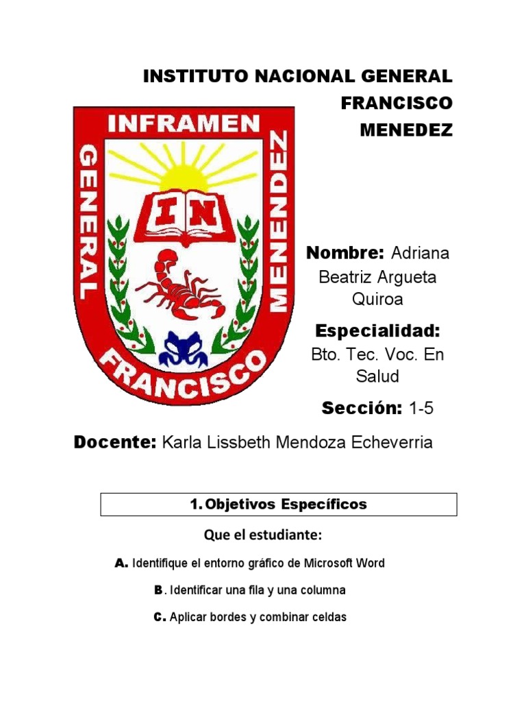 Bachillerato en Salud en INFRAMEN | PDF | Ciencias de la Computación ...